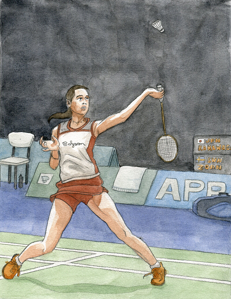 Peinture Le Badminton