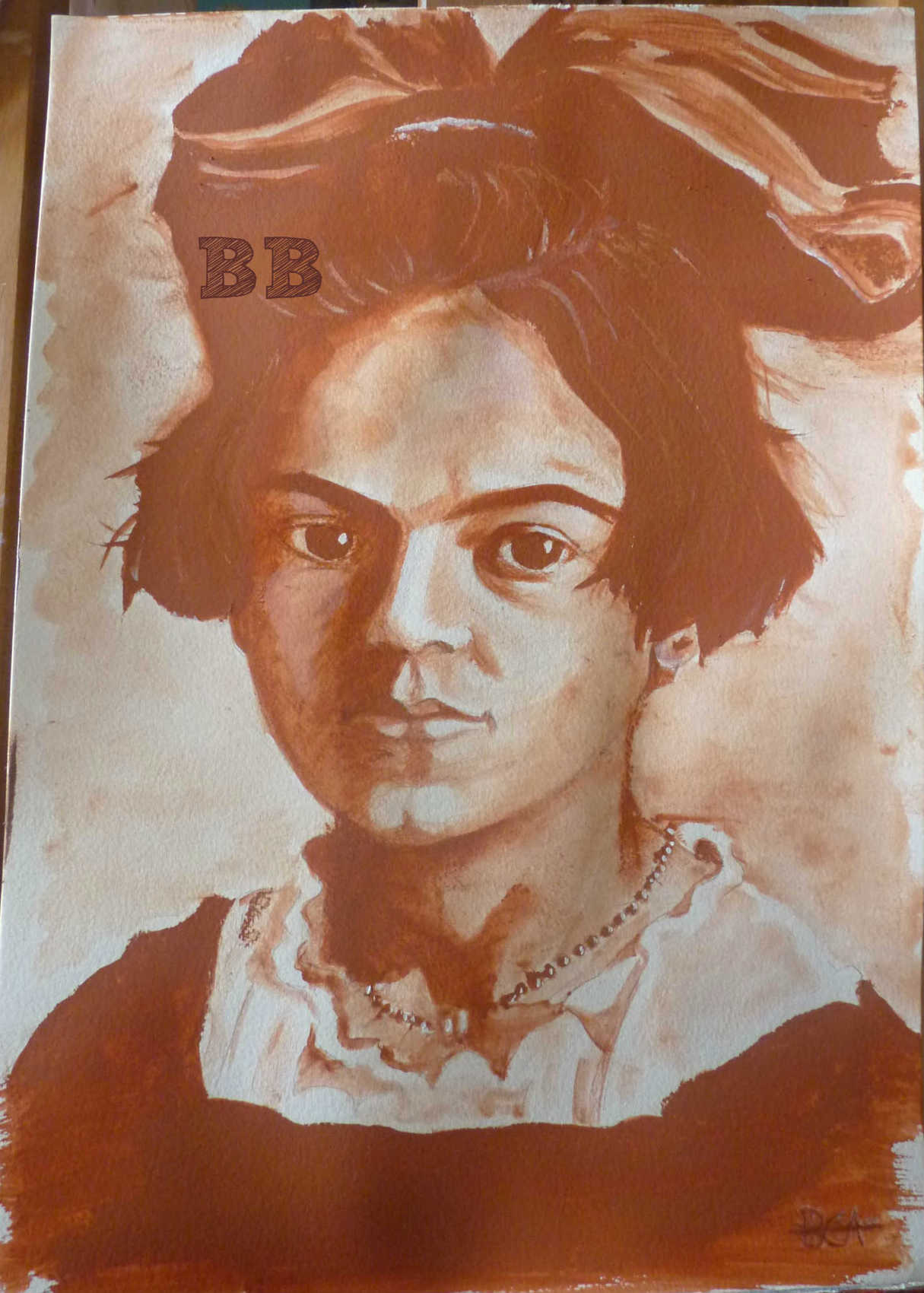 Dessin Portrait Frida enfant 2