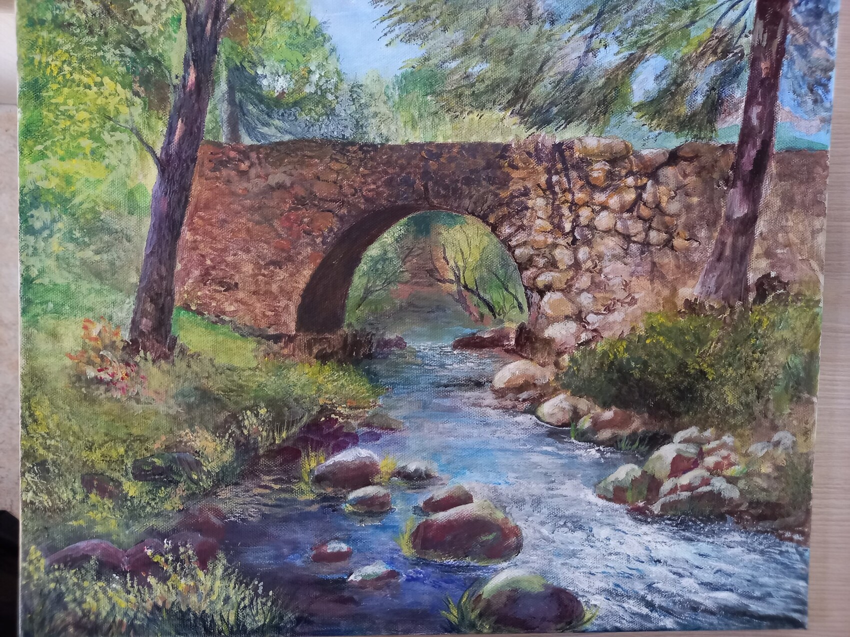 Peinture Pont nature