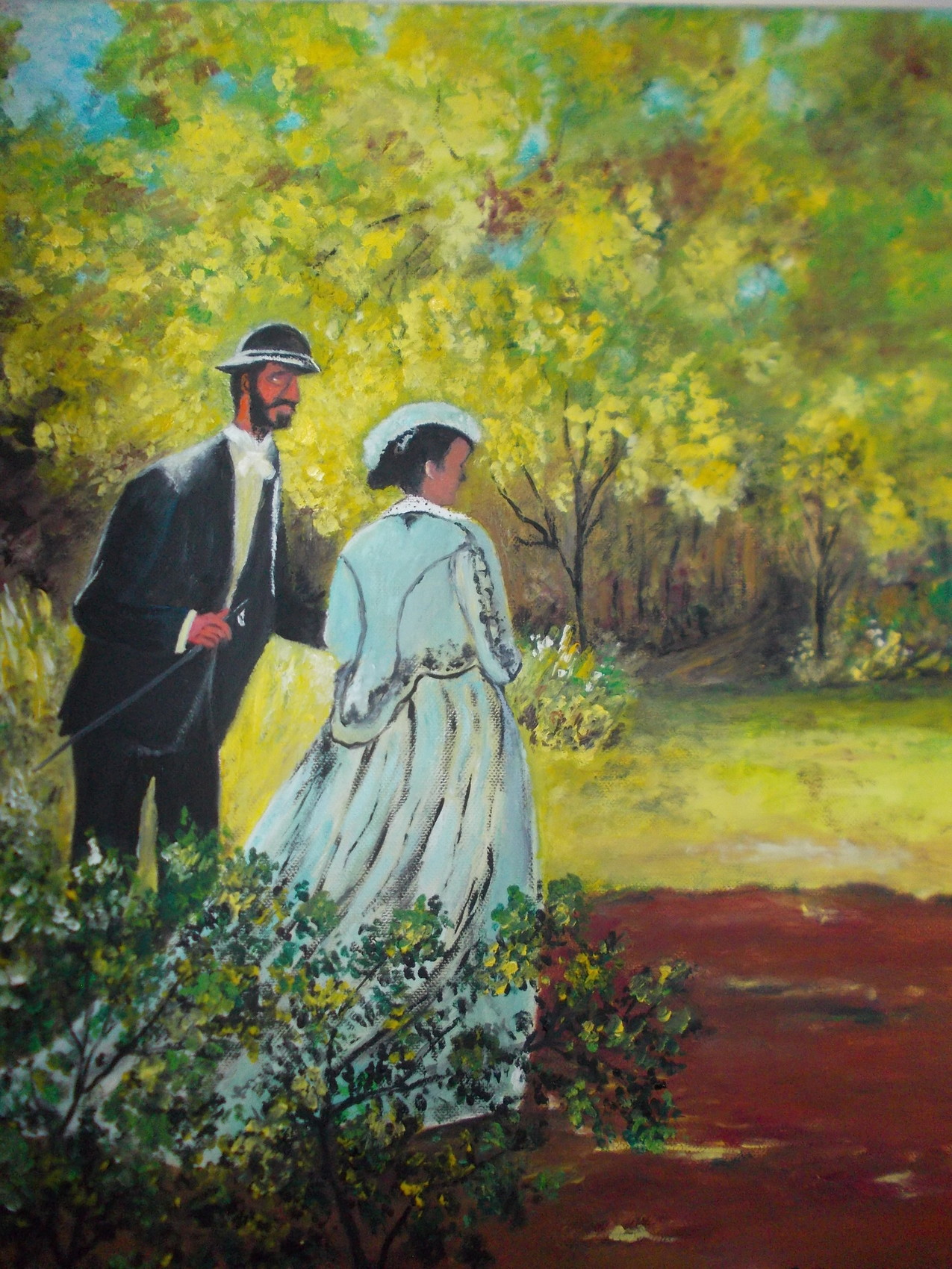 Peinture balade en foret