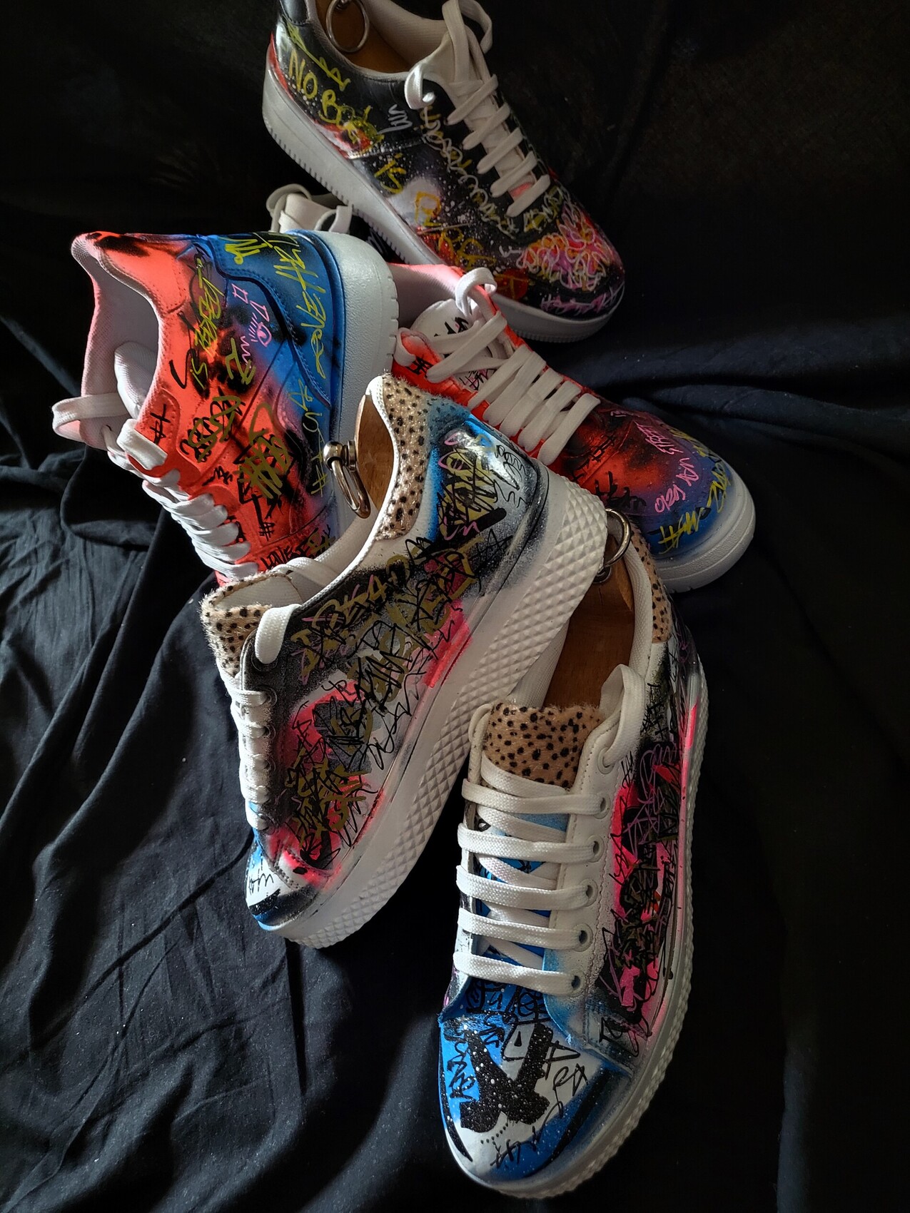 Peinture Customisation de baskets.