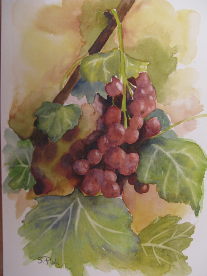 Peinture "Fruits rouges"