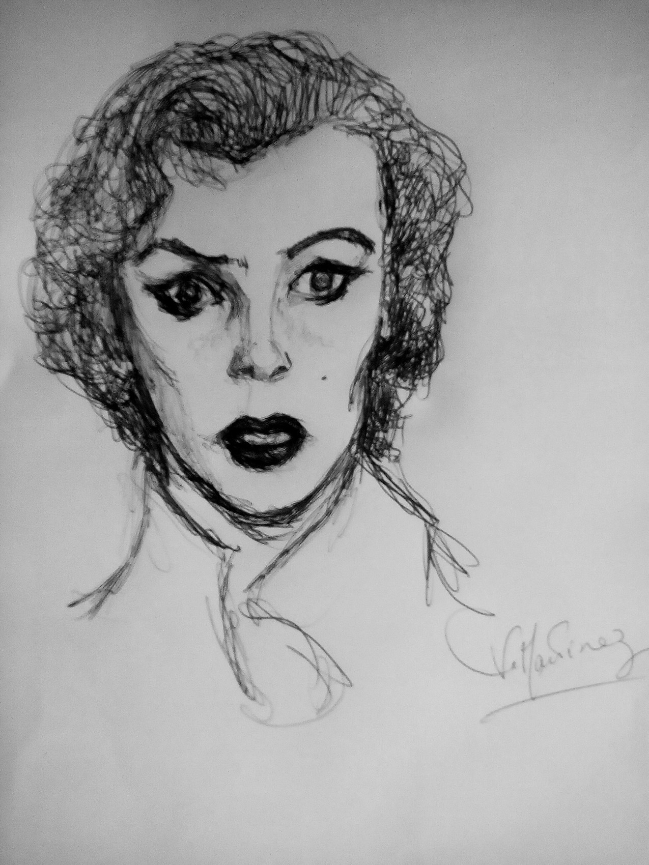 Dessin Portrait M M par Vanessa Martinez 2017