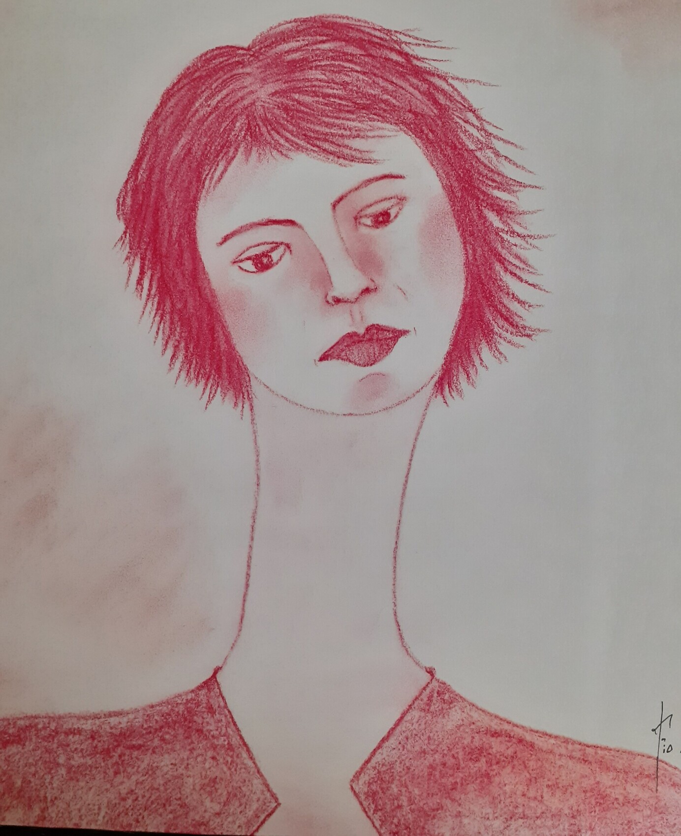 Dessin Fio. sanguine en pensement.