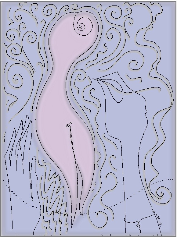 Dessin PEINTRE ET MODELE