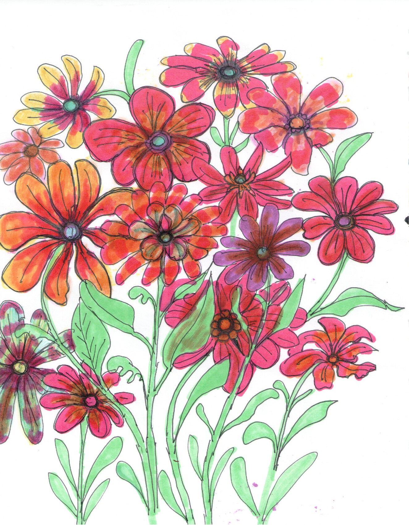 Dessin fleurs