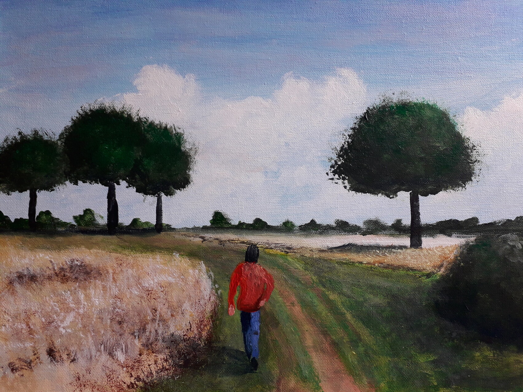 Peinture Le promeneur solitaire