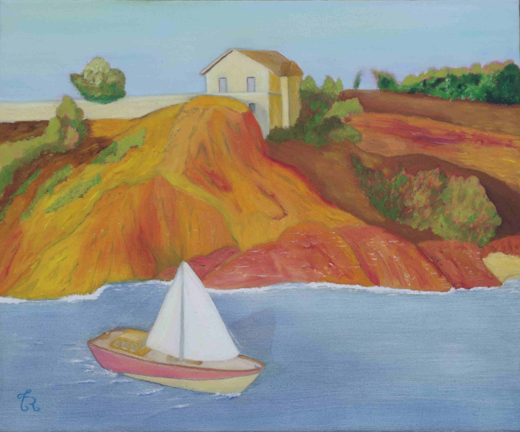 Peinture roche rouge