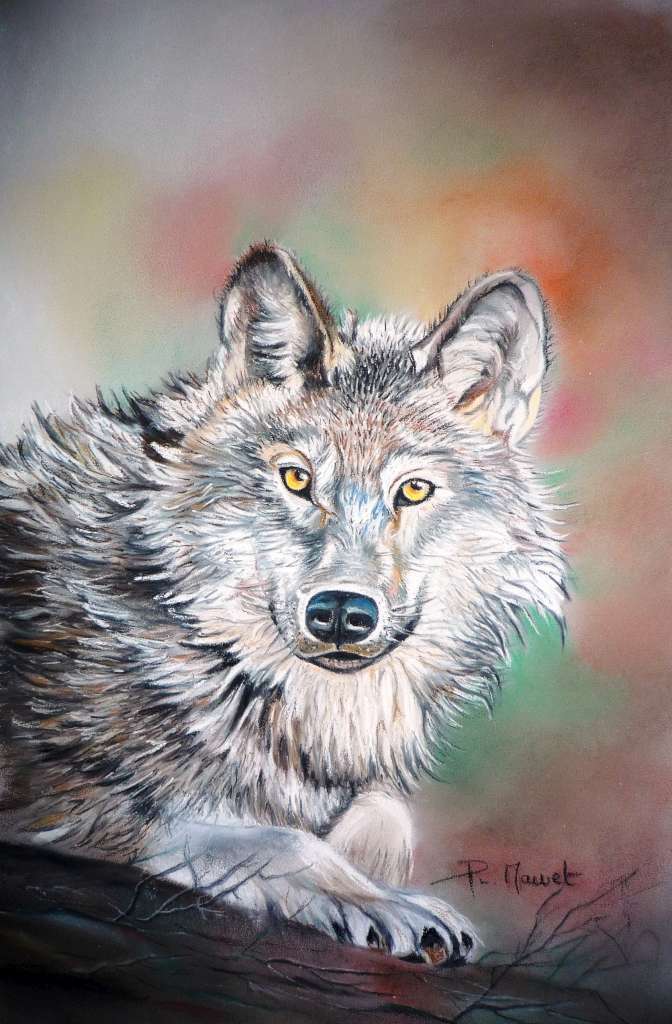 Peinture Le loup