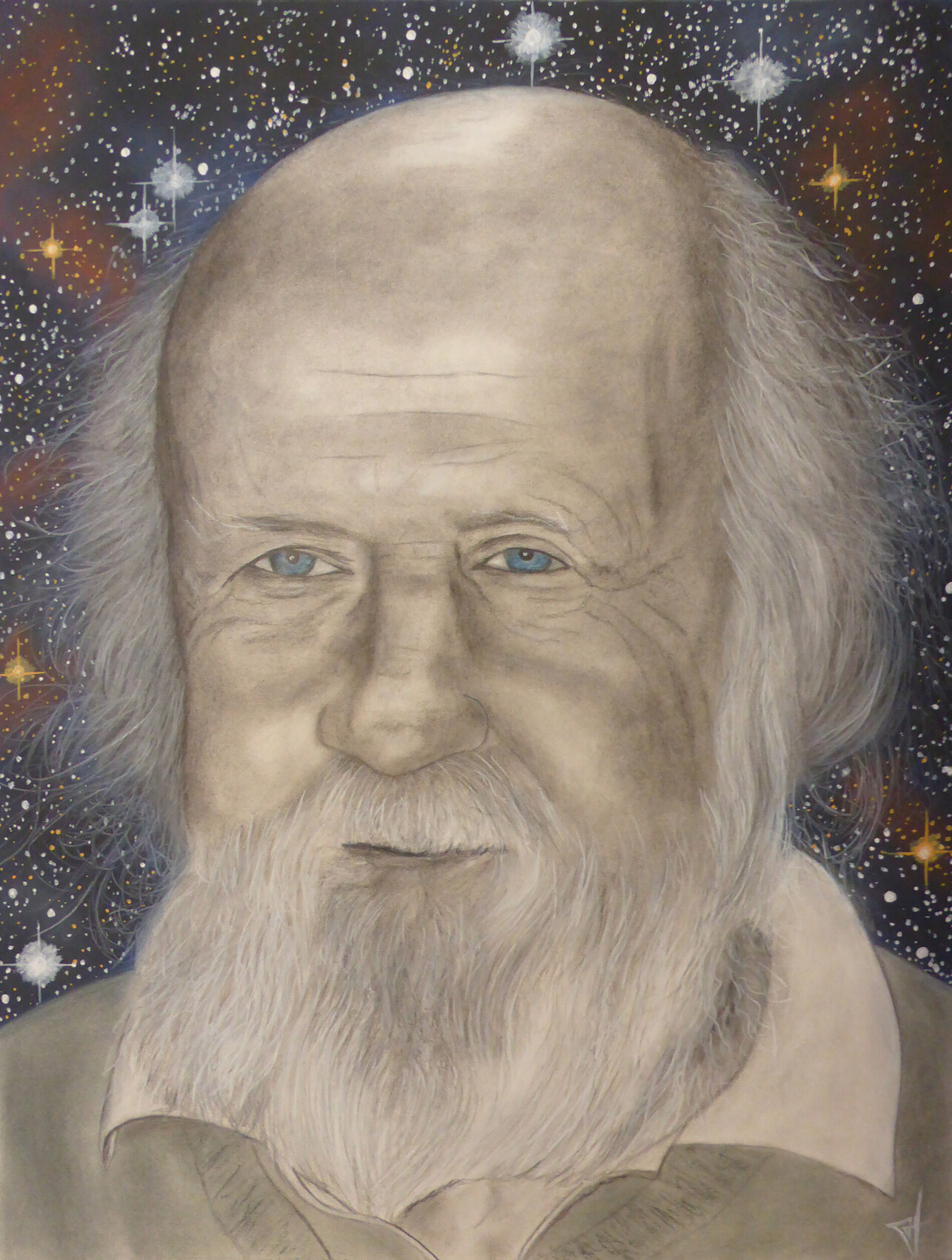 Peinture Hubert Reeves