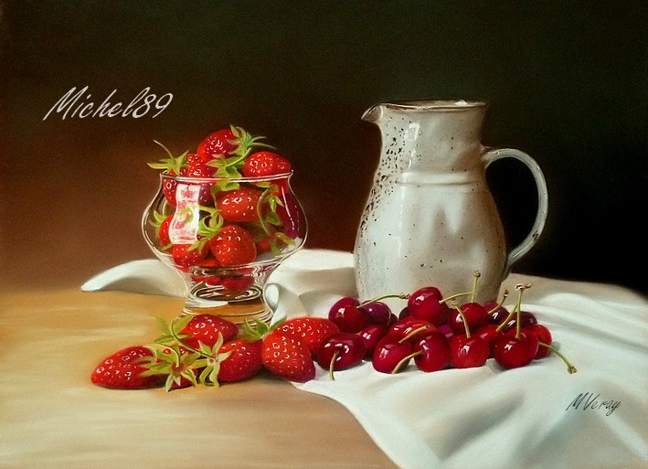 Peinture Fruits rouges