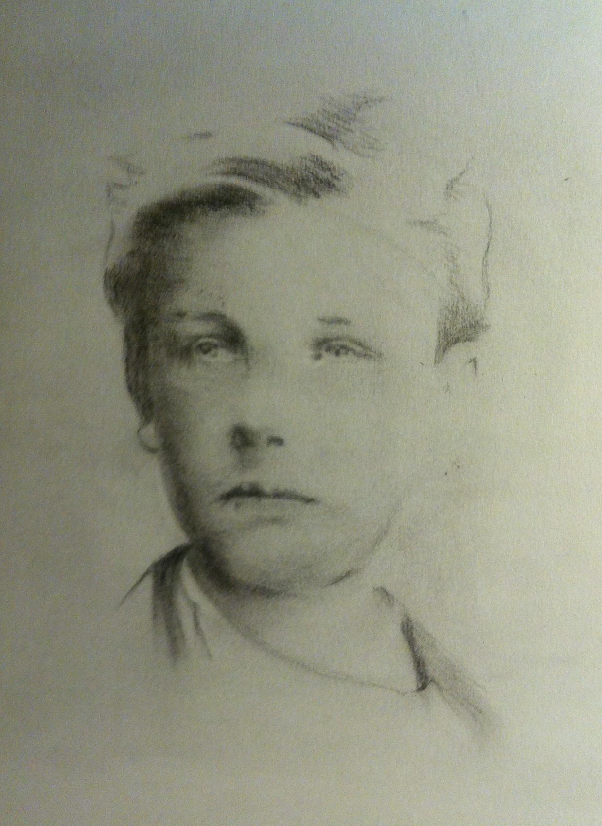 Dessin Arthur Rimbaud (fusain)