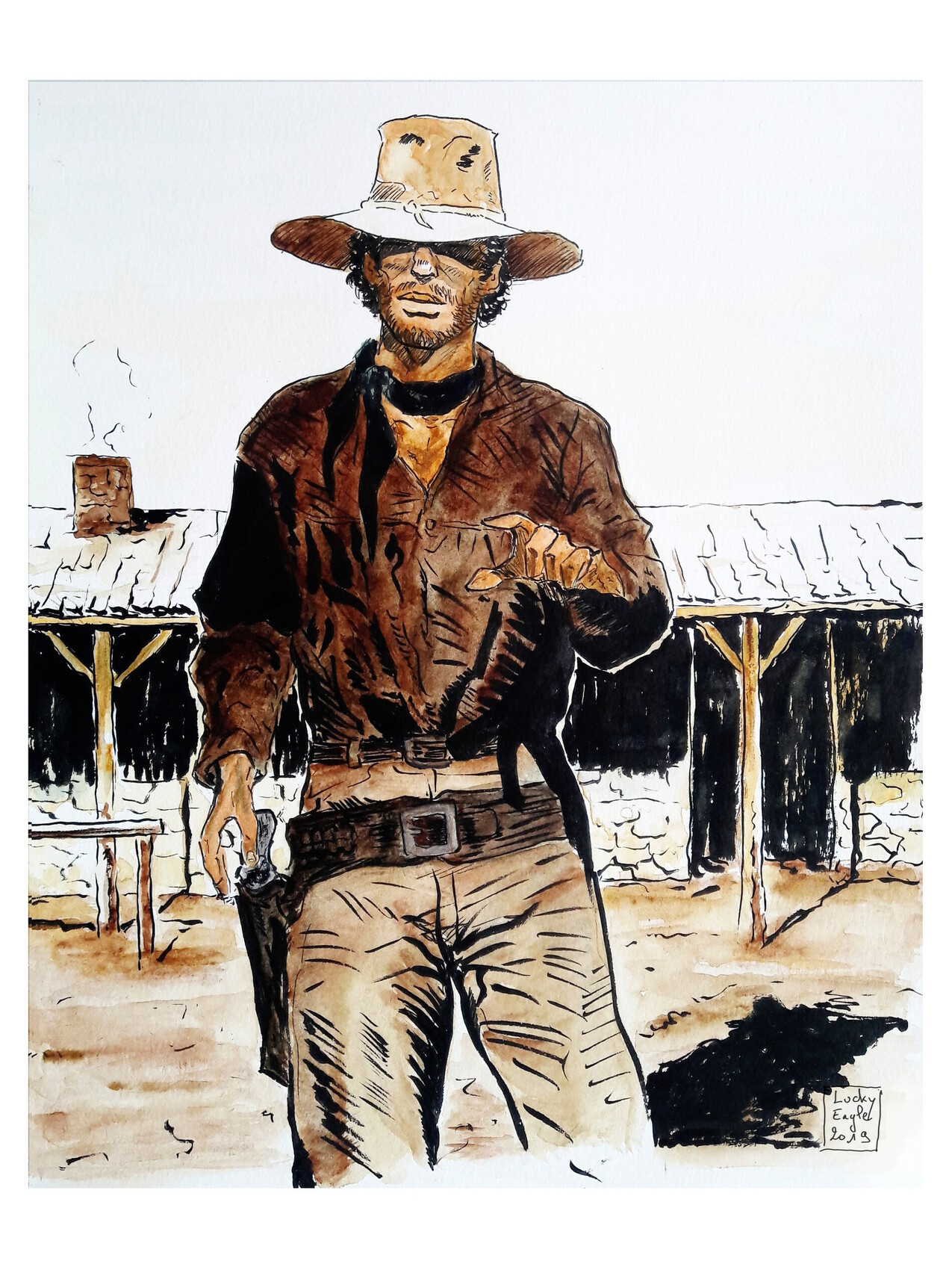 Peinture Mike Blueberry (d'après Jean Giraud)