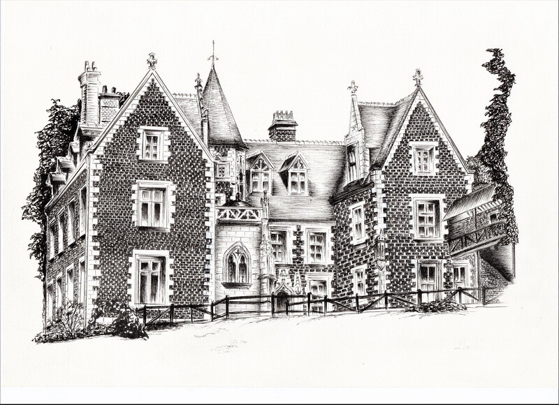 Dessin Le clos lucé.Amboise