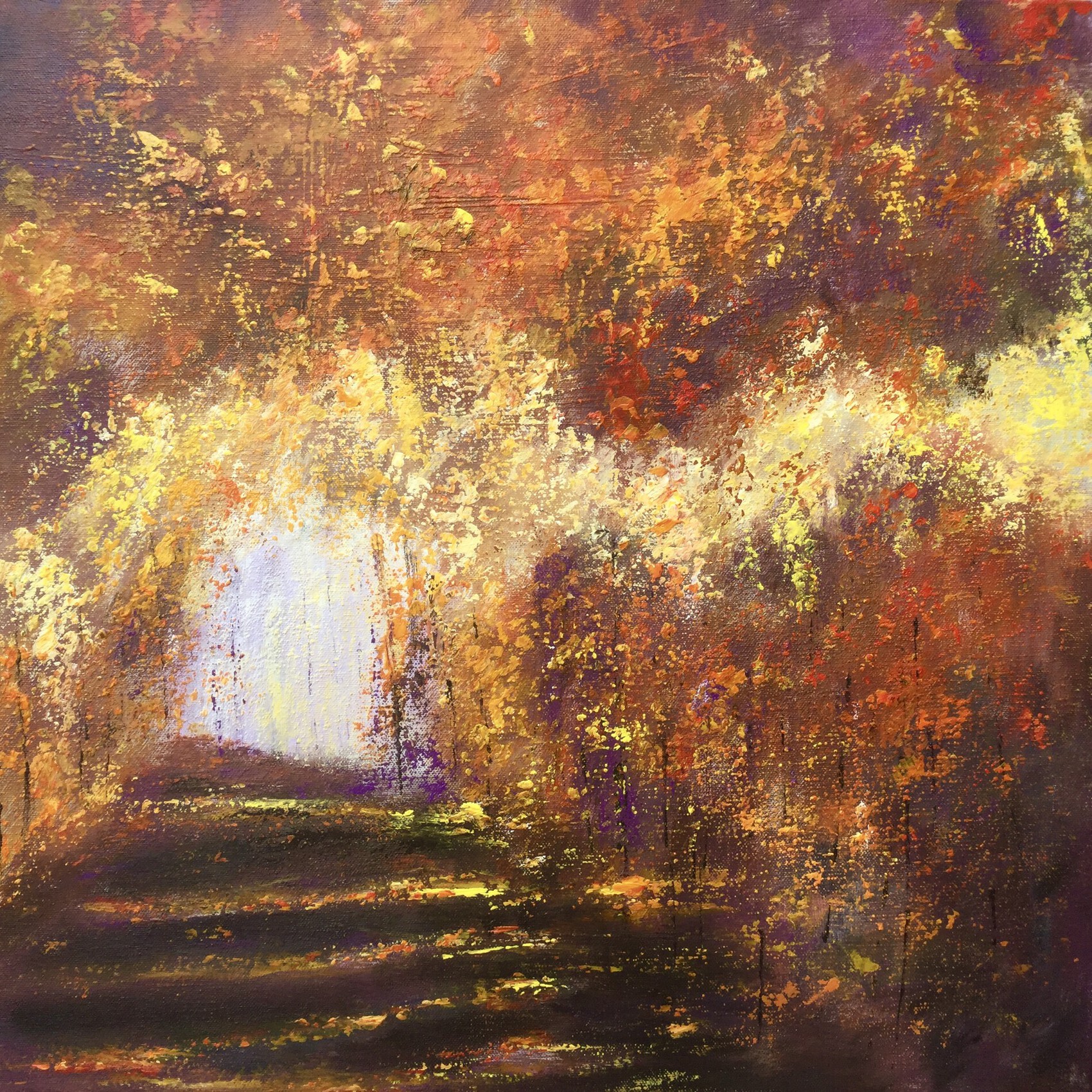 Peinture Soleil d’automne