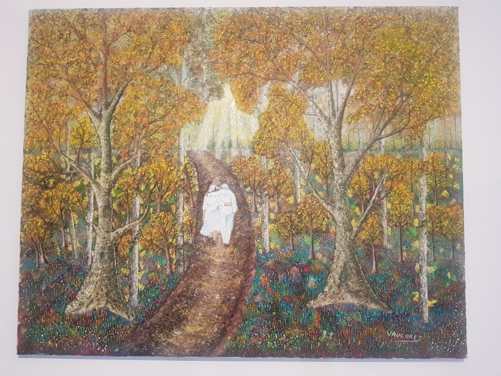 Peinture Promenade en forêt