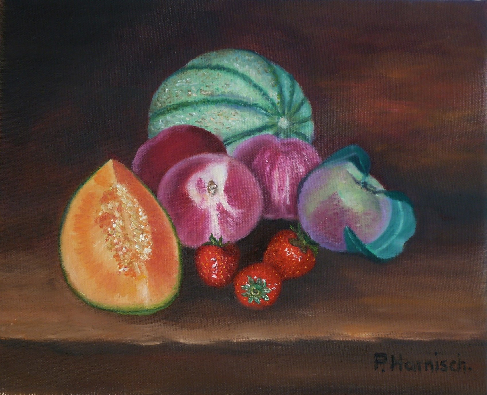 Peinture Fruits d'été