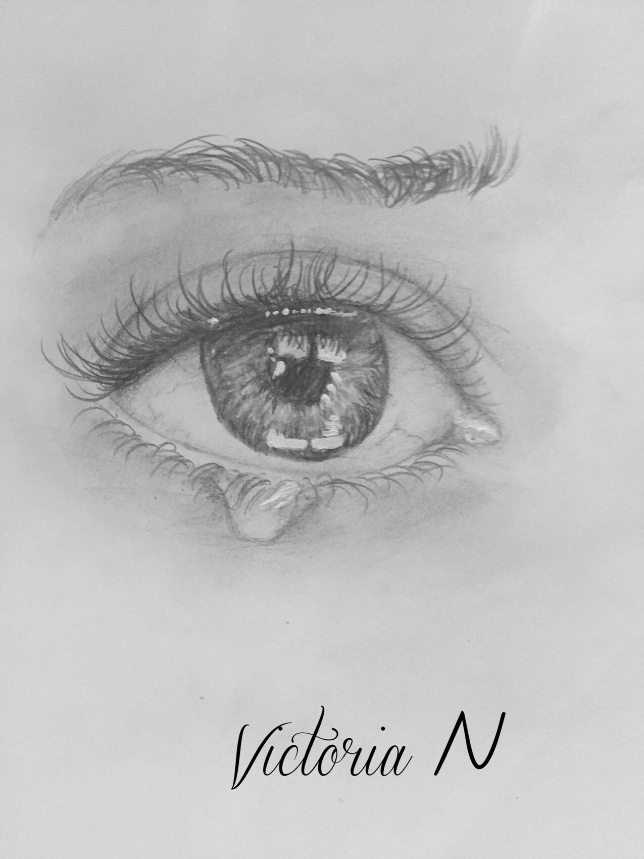 Dessin "Le chagrin" par Victoria , 10 ans