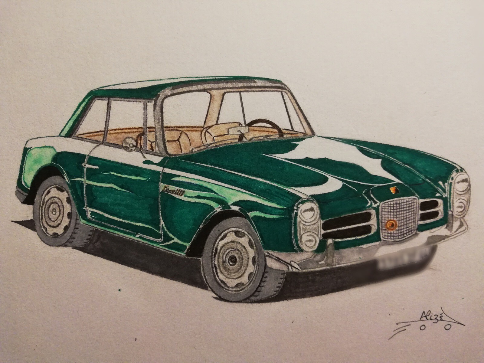 Dessin Facel Vega III