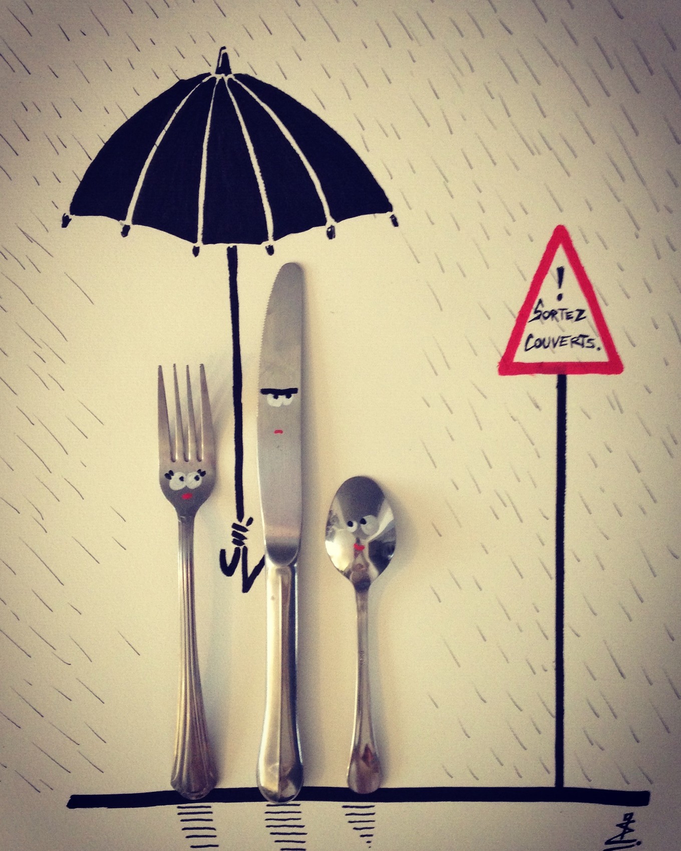 Photo Sortez couverts!