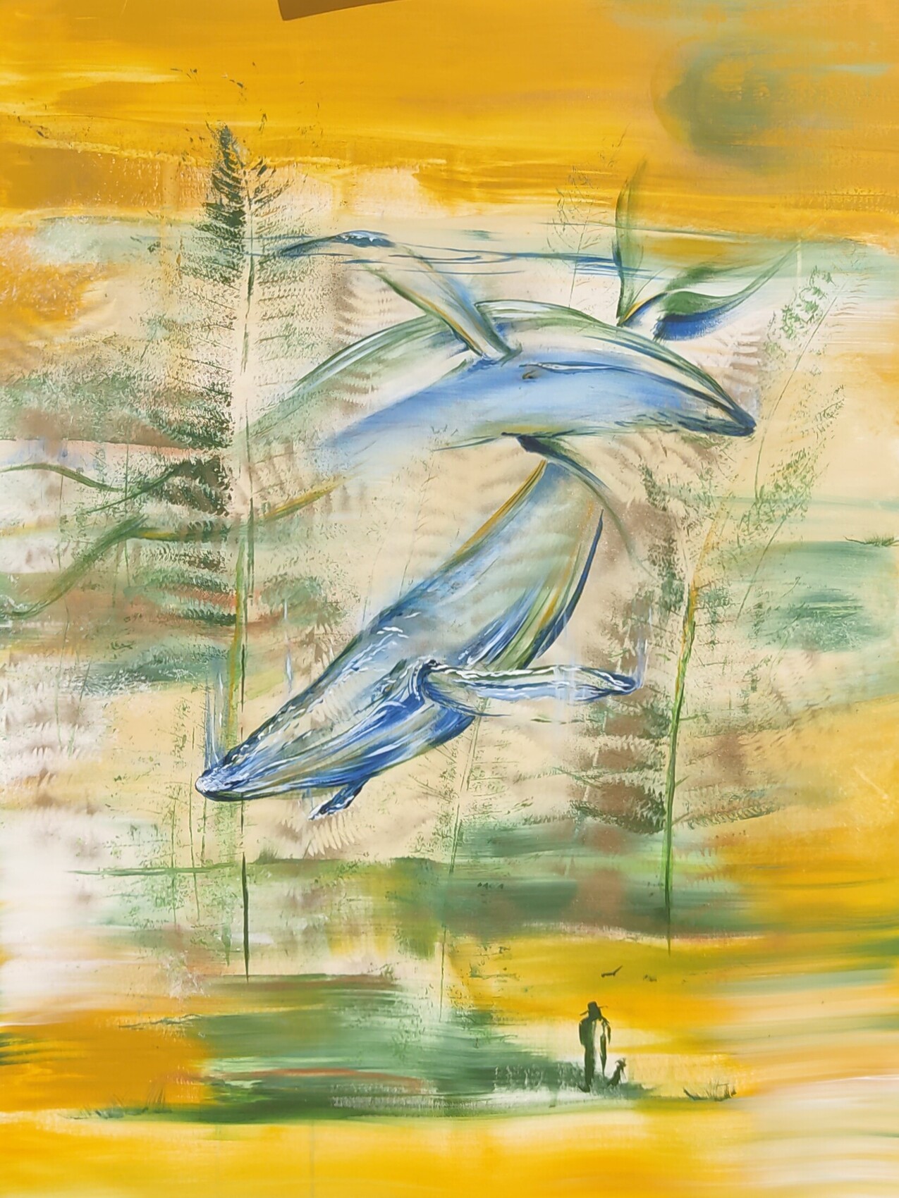 Peinture Balade en forêt