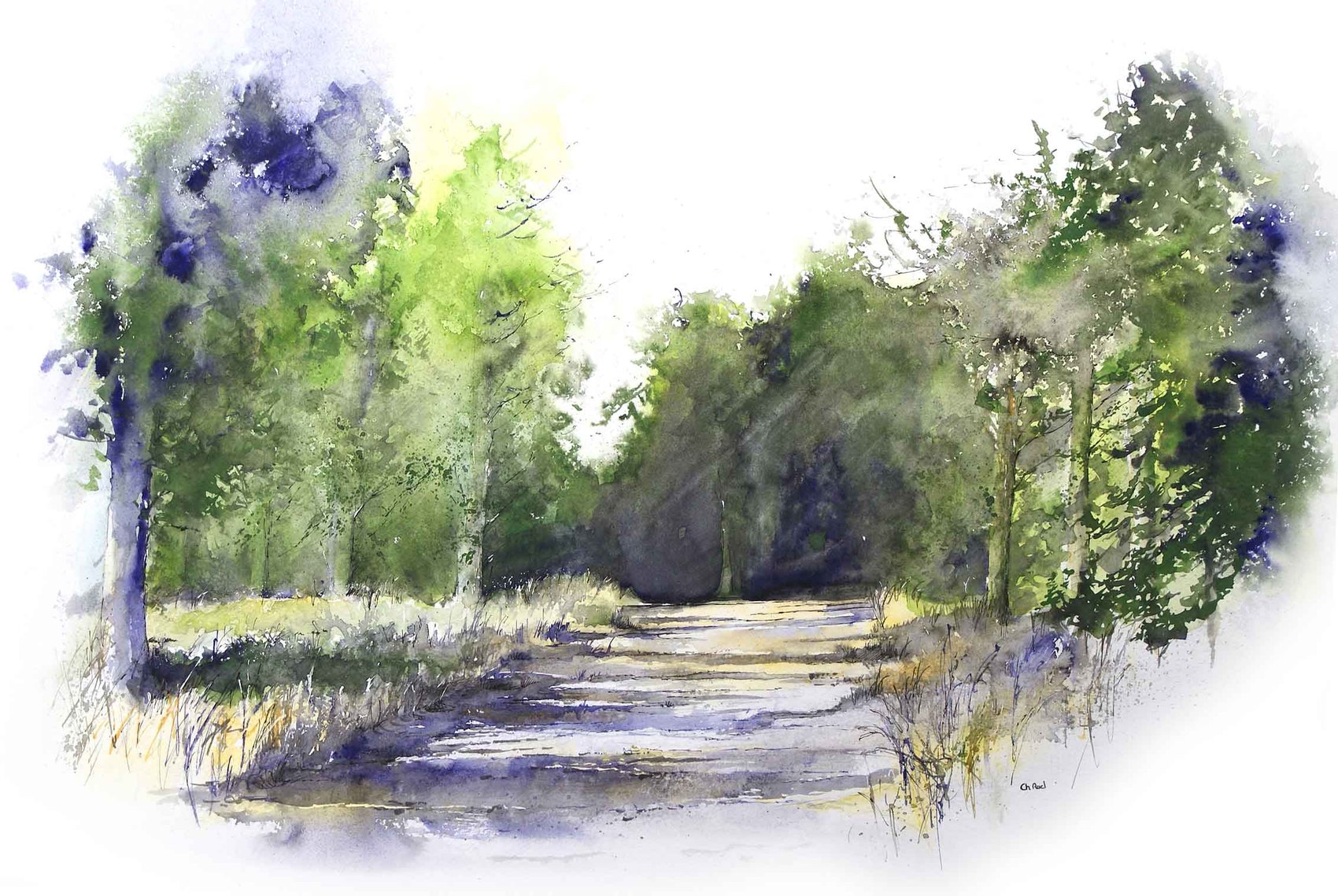 Peinture Allée forestière