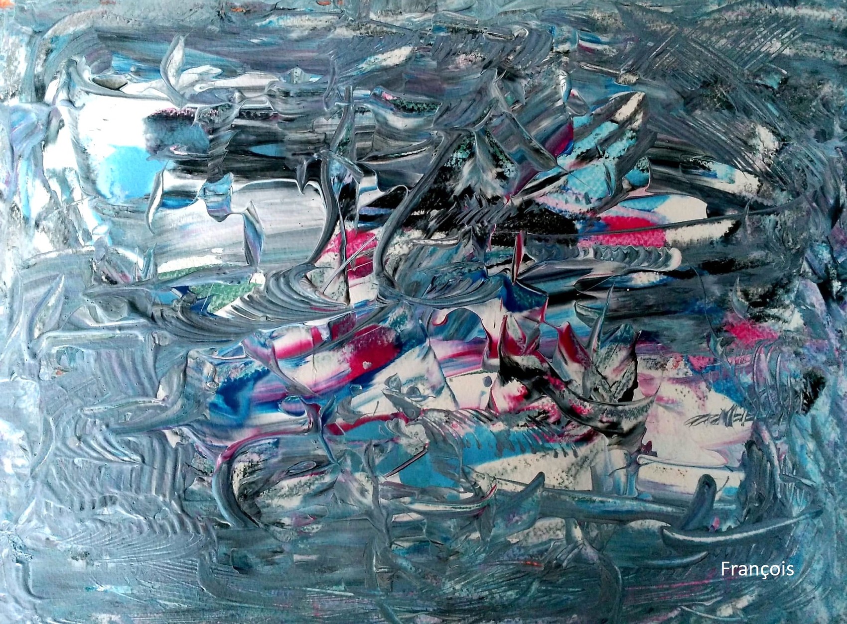 Peinture Du bleu, du blanc et du rouge