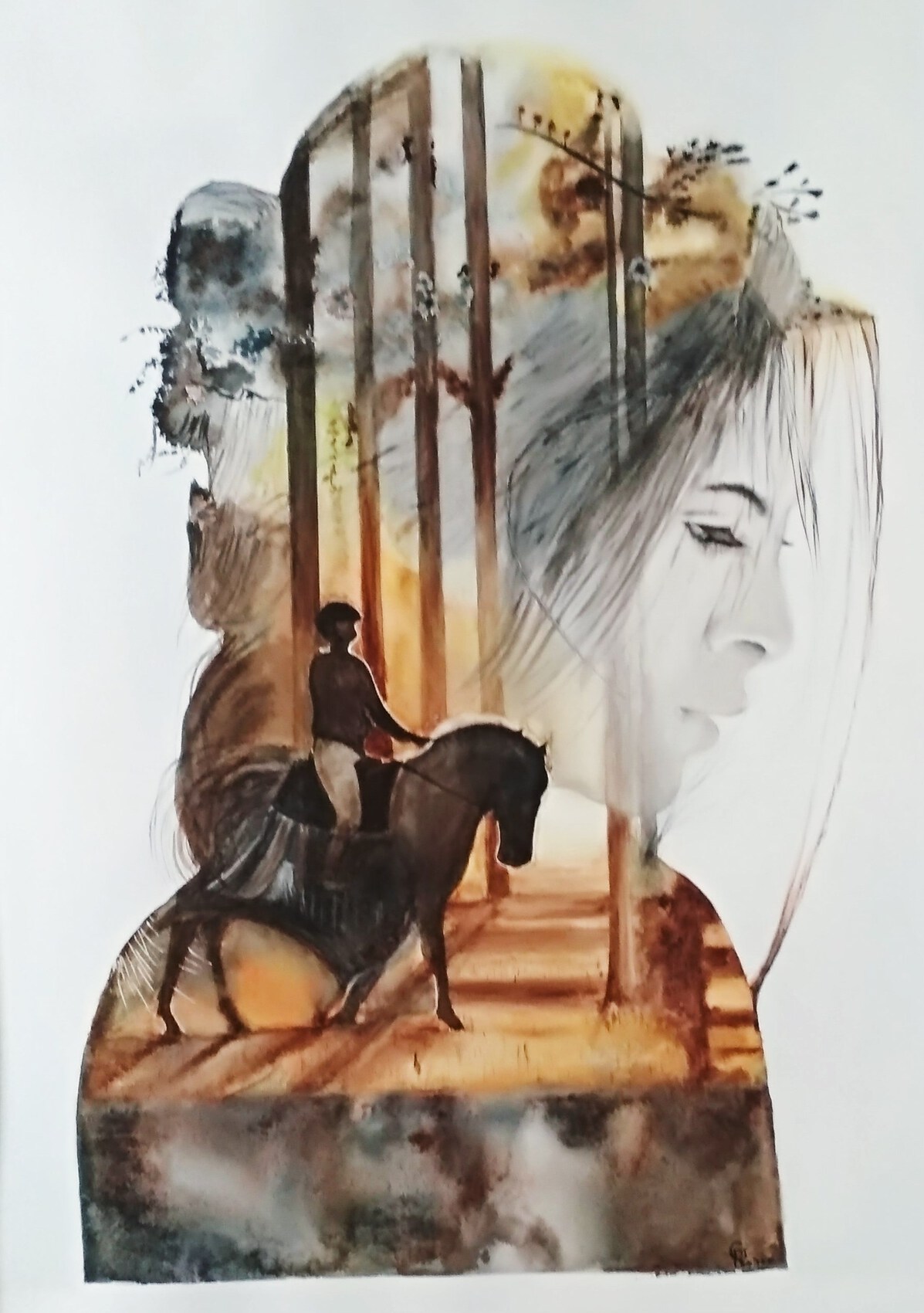 Peinture la cavalière