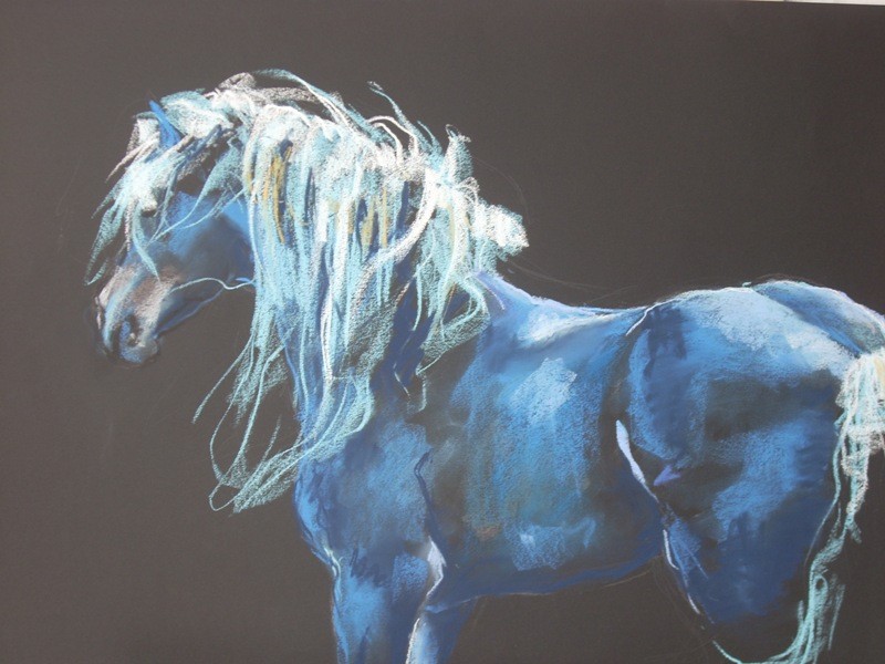 Dessin Cheval bleu