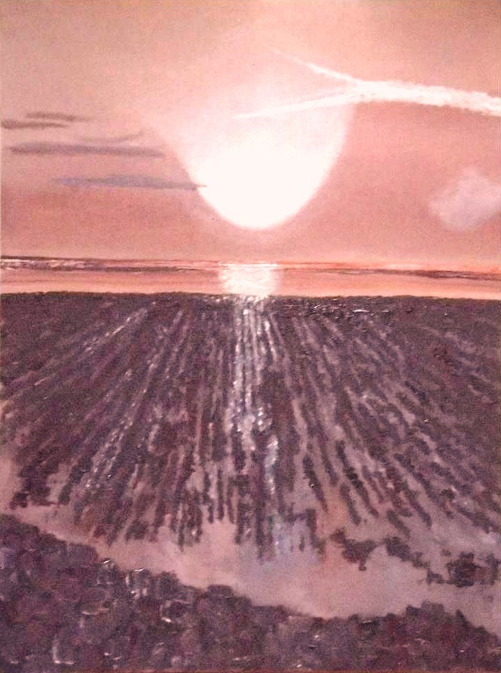 Peinture port du collet, troisième wadden fasciculé crépusculaire