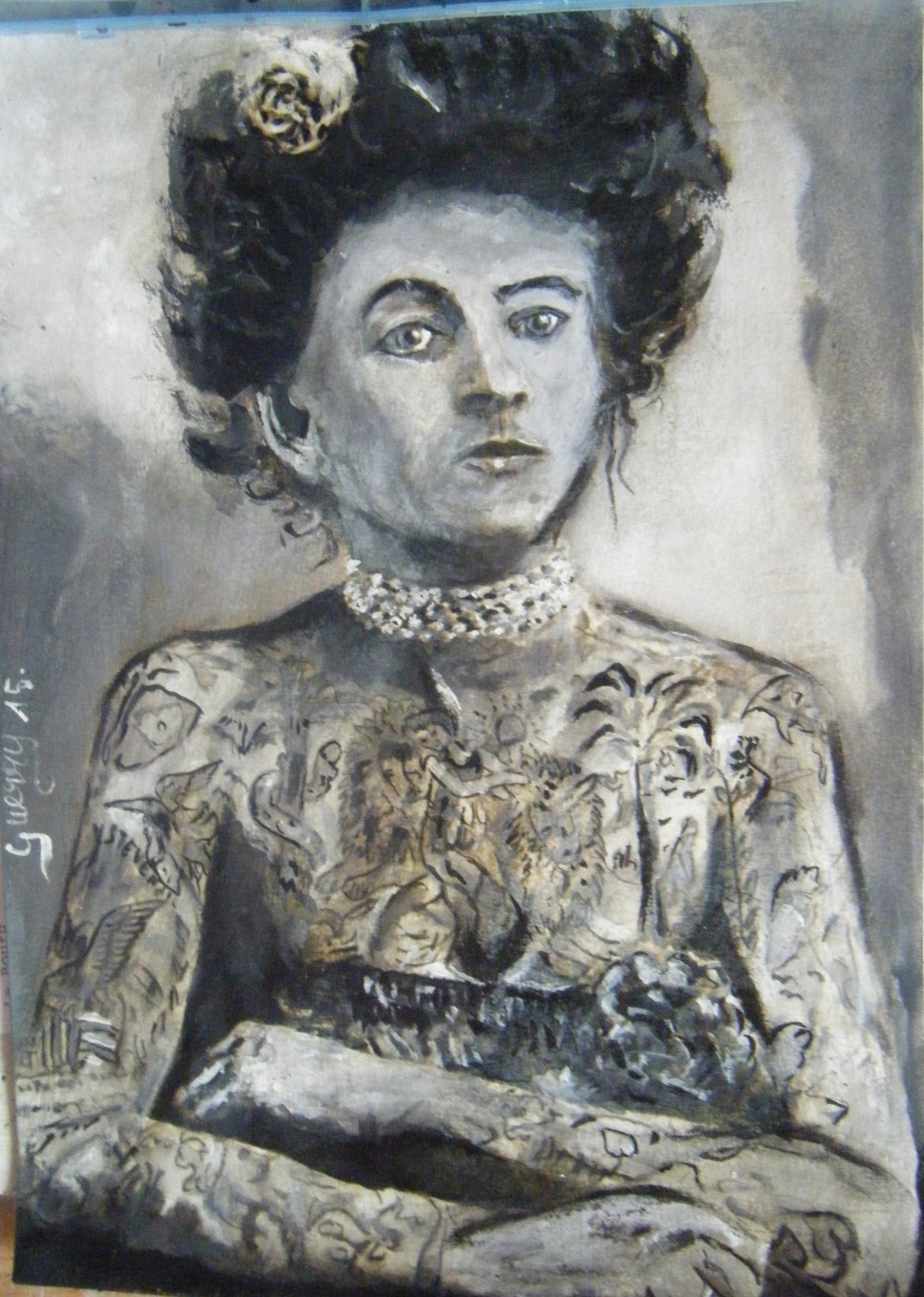 Peinture "Maud Wagner 1907-2015"