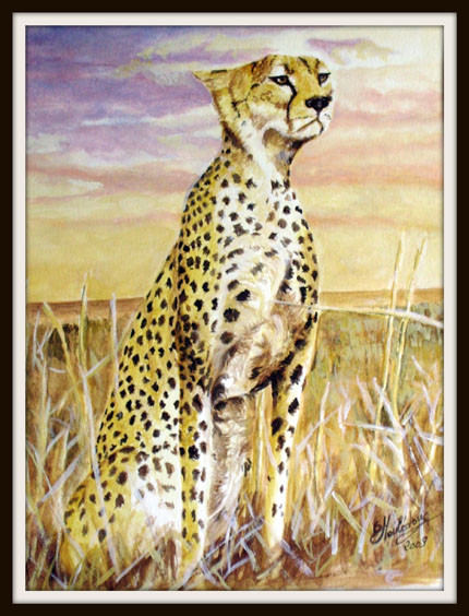 Peinture le guepard