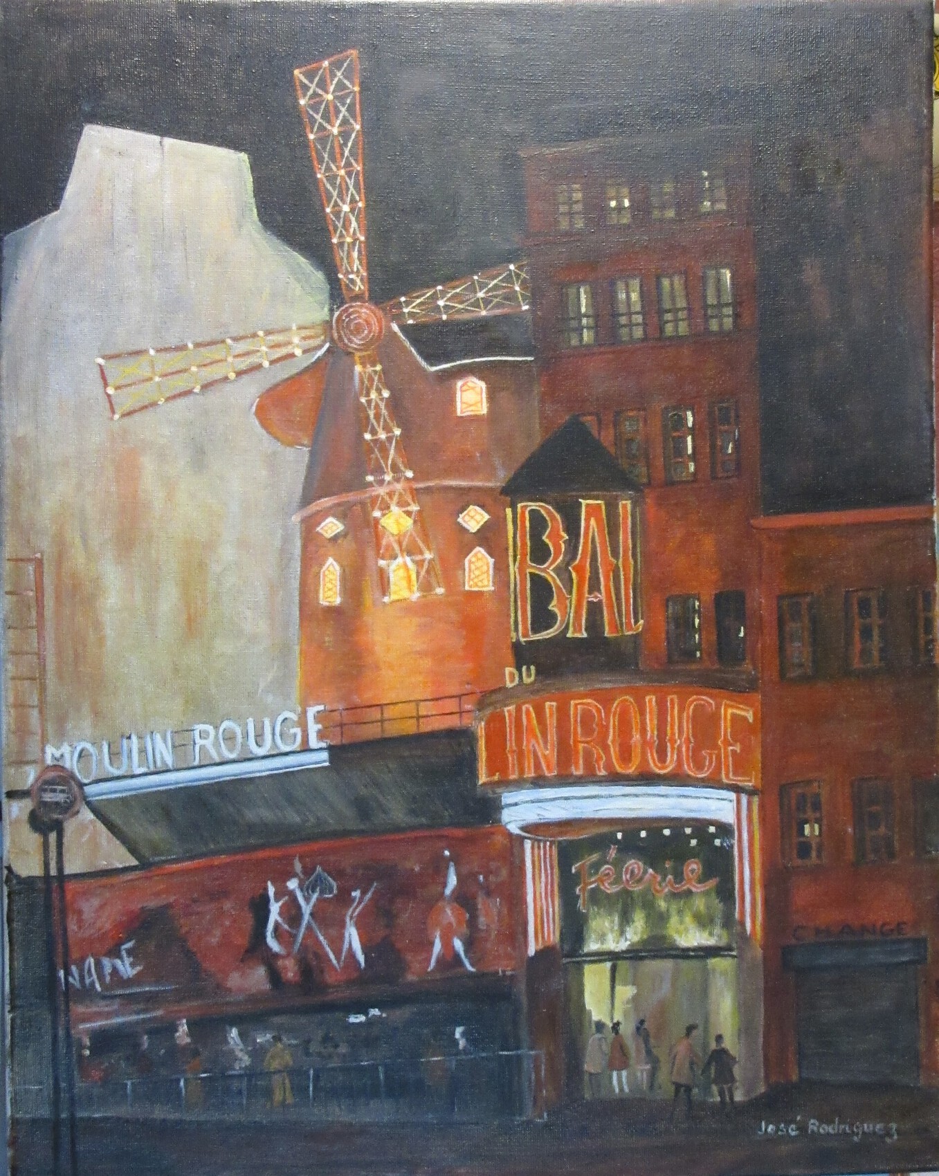 Peinture Le moulin rouge