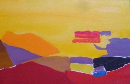 Peinture roches rouges