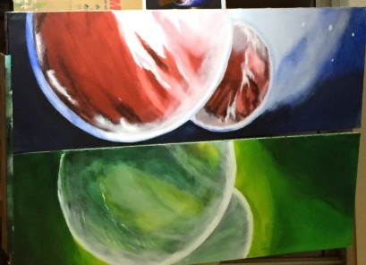 Peinture Rouge et Vert