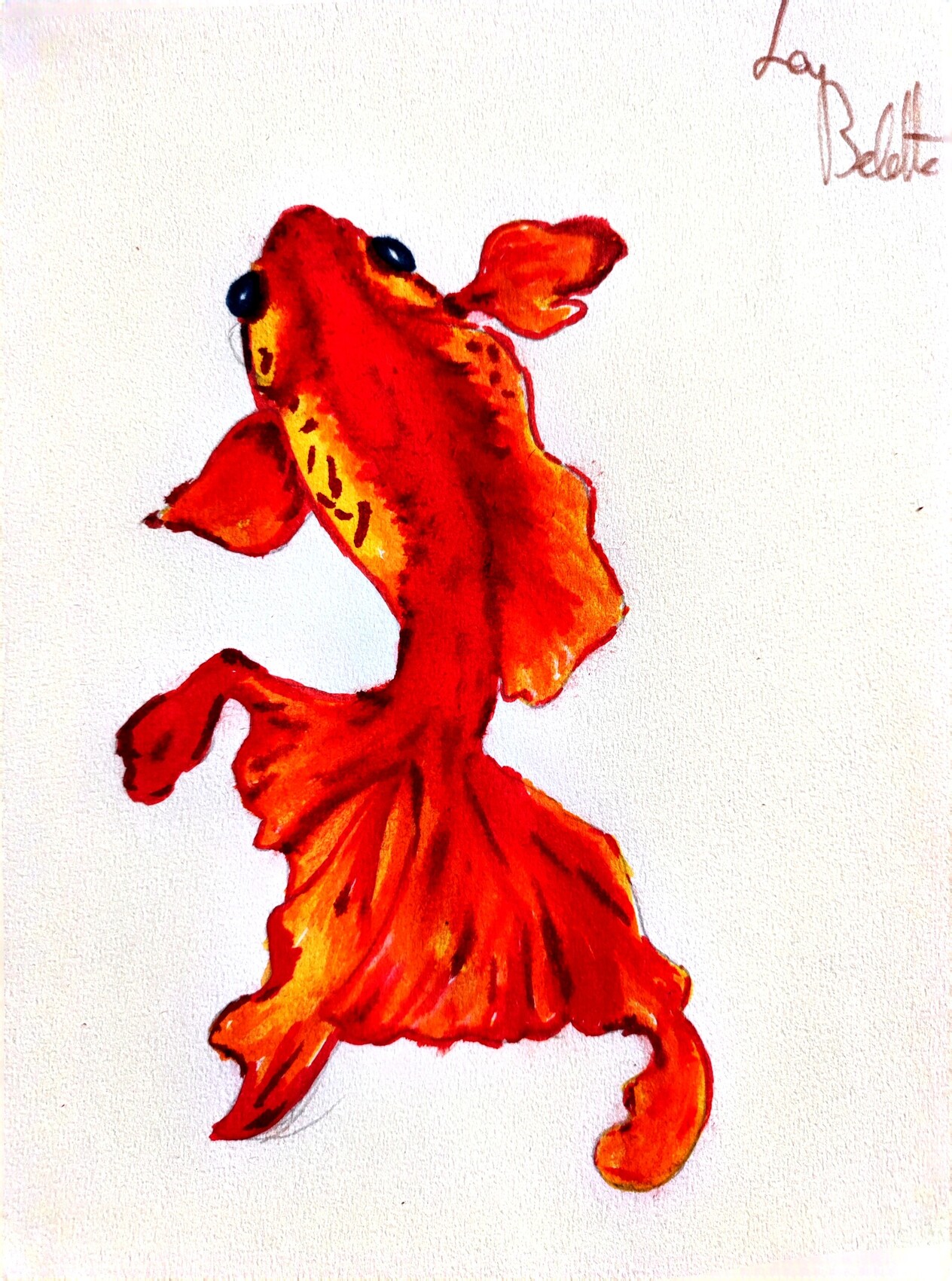 Peinture Poisson rouge