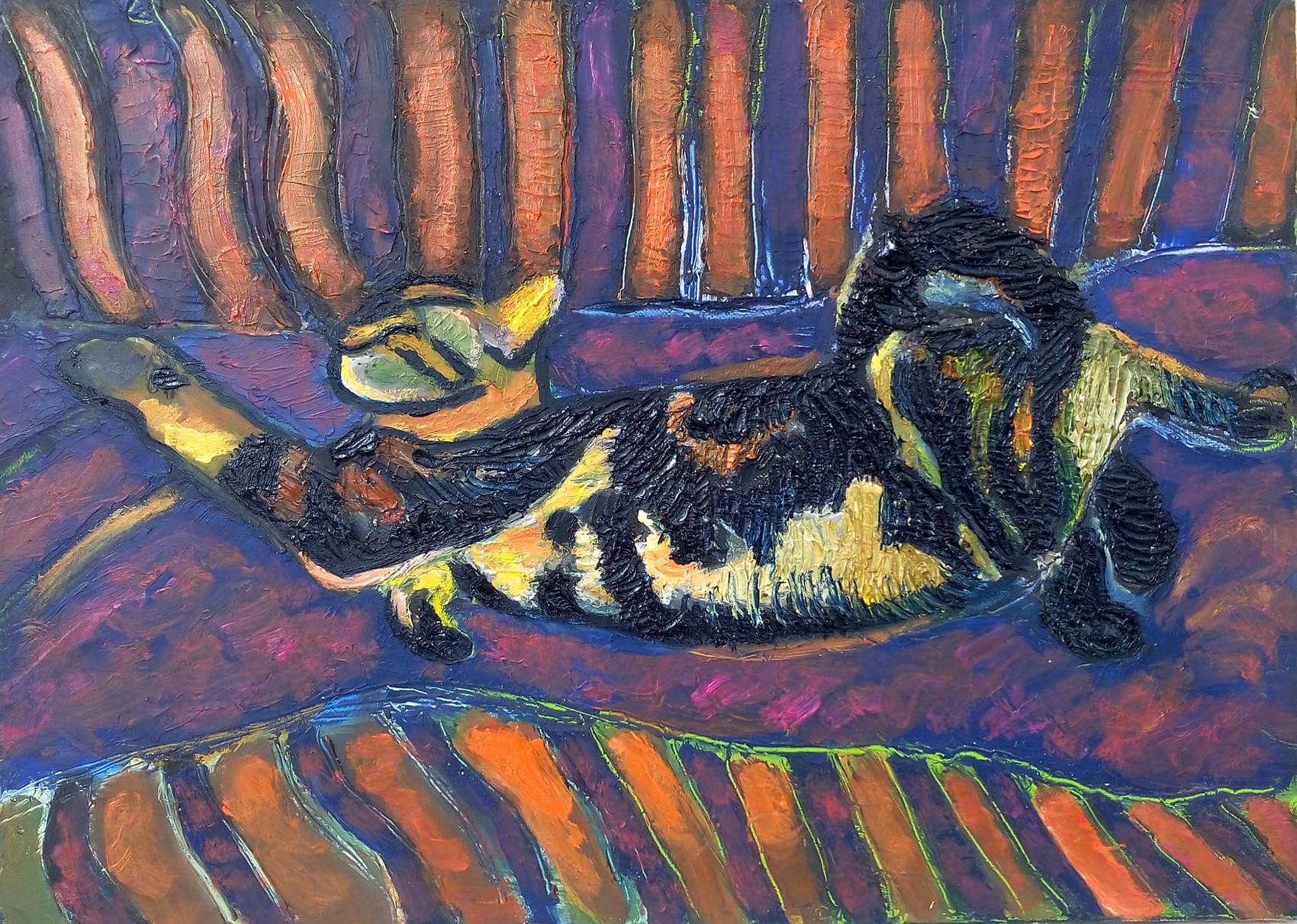 Peinture Titou sur canapé