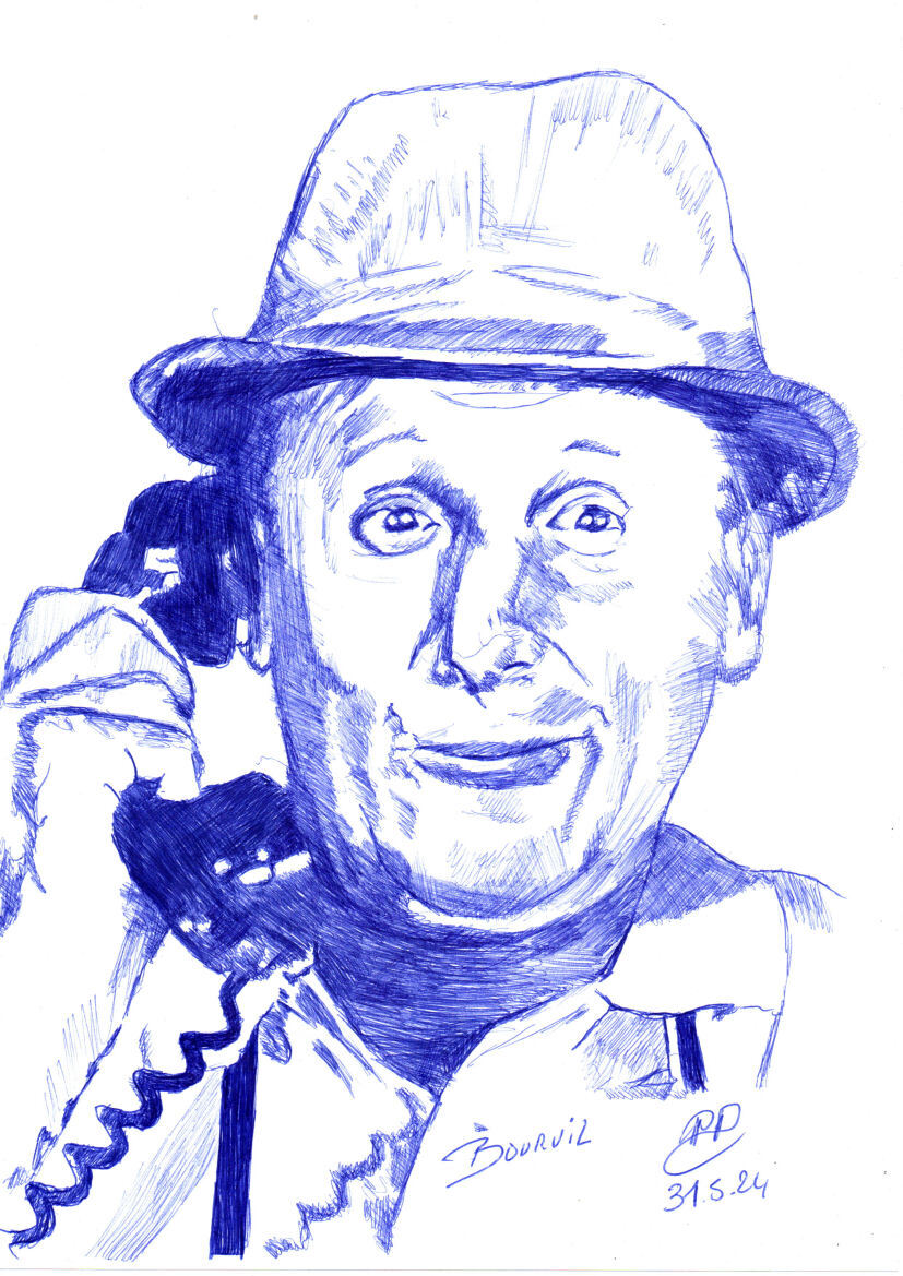 Dessin Bourvil- le corniaud