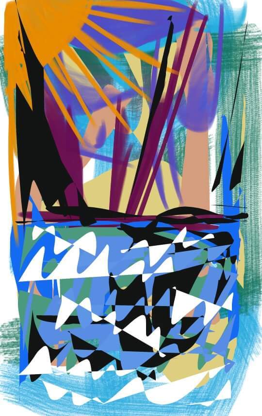 Peinture mer démontée