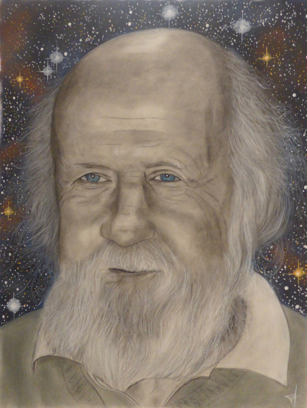 Peinture Hubert Reeves