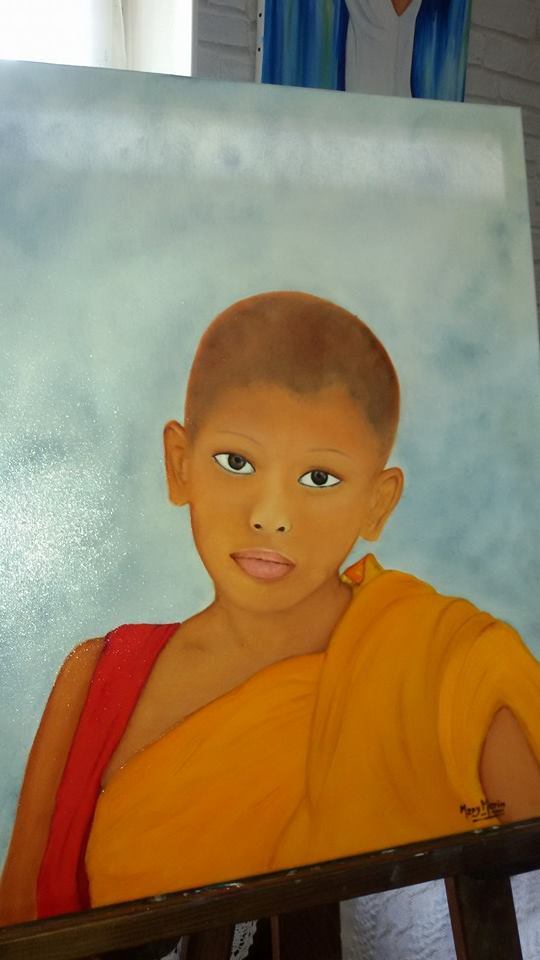 Peinture Enfant Moine tibétin