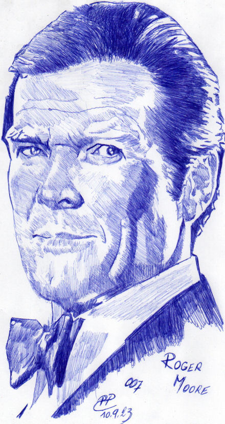 Dessin Roger Moore