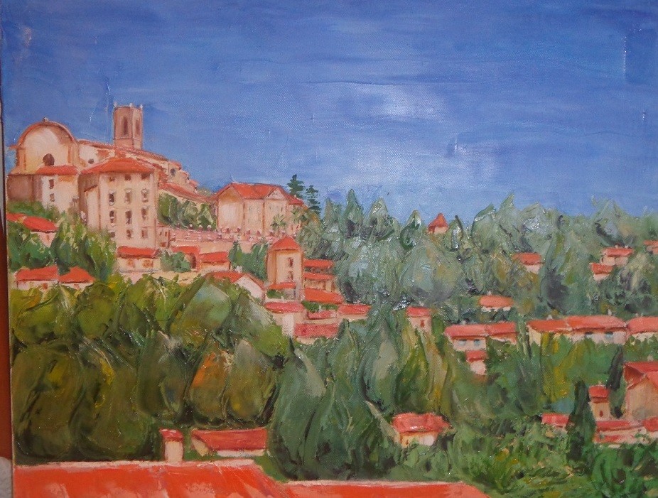 Peinture vue de Fayence(vendu)