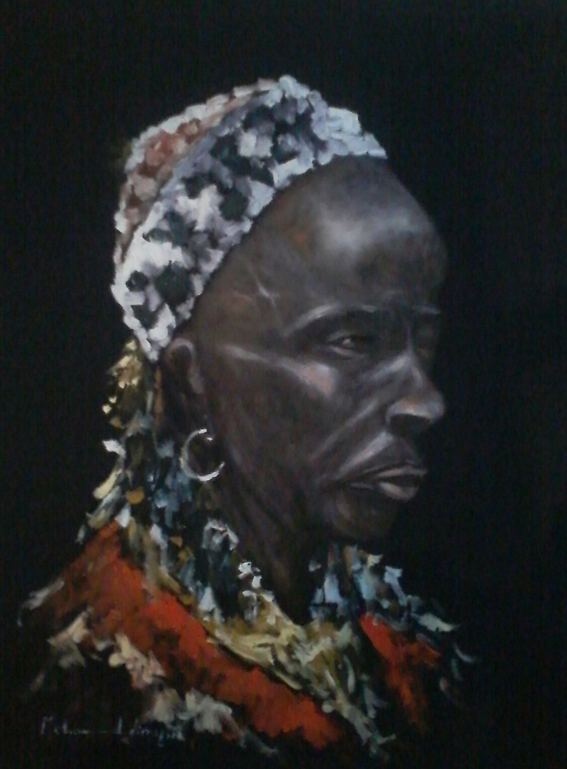 Peinture gnawi portrait