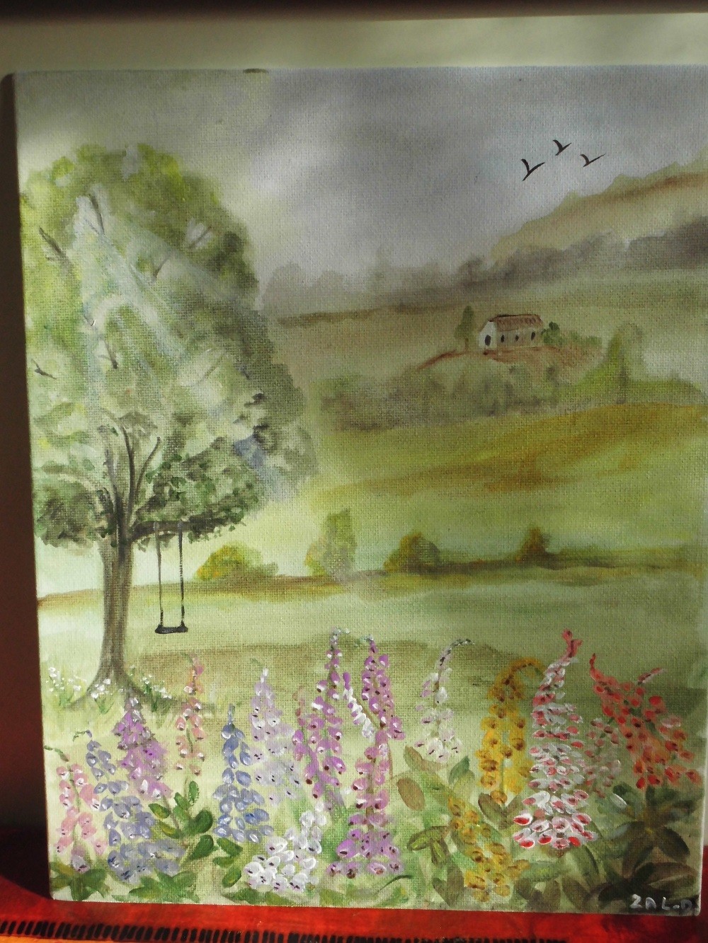 Peinture En attendant le printemps