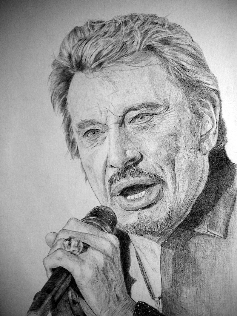 Dessin Johnny Hallyday