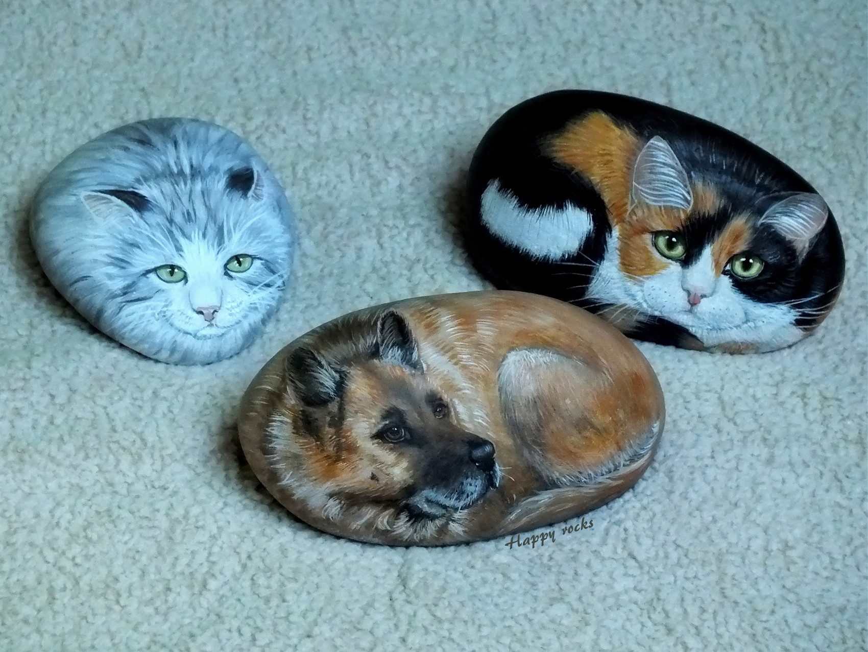 Peinture Minis happy rocks