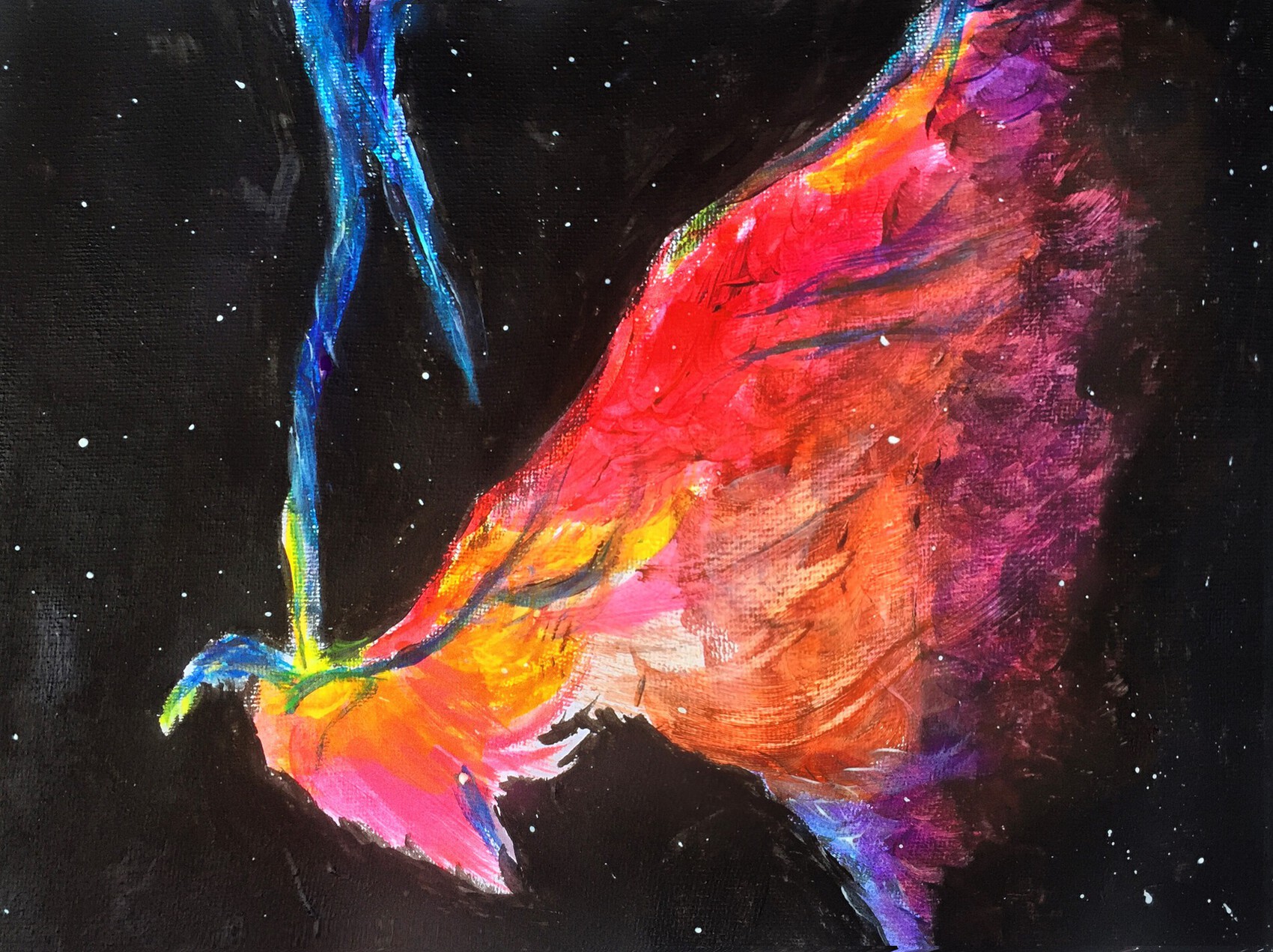 Peinture the space phoenix