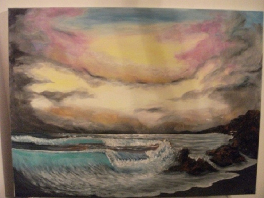 Peinture mer agitée