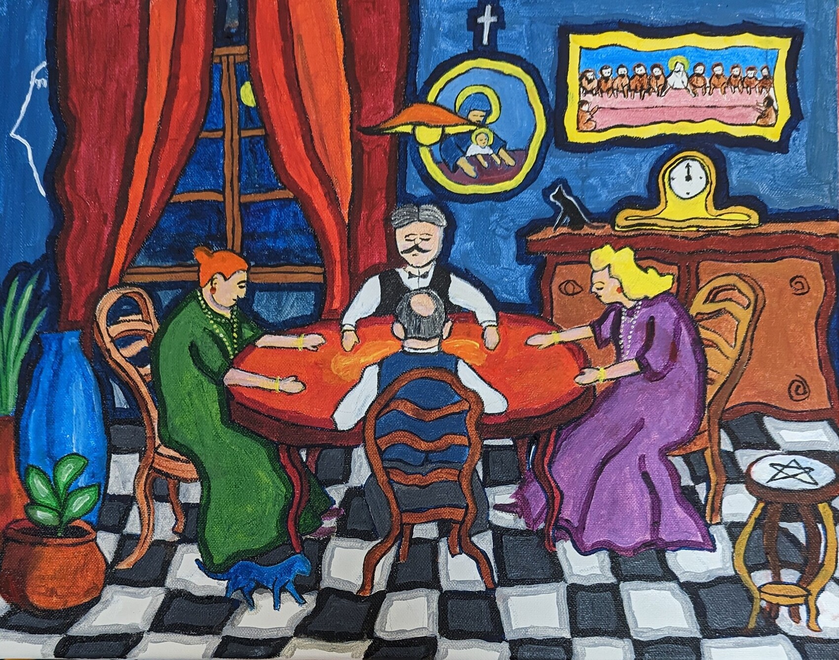 Peinture Scéance de spiritisme